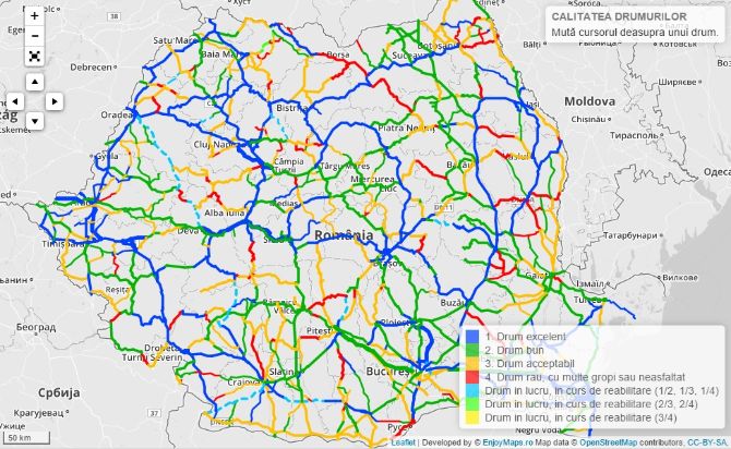 Interactive map shows road quality in Romania | Romania Insider